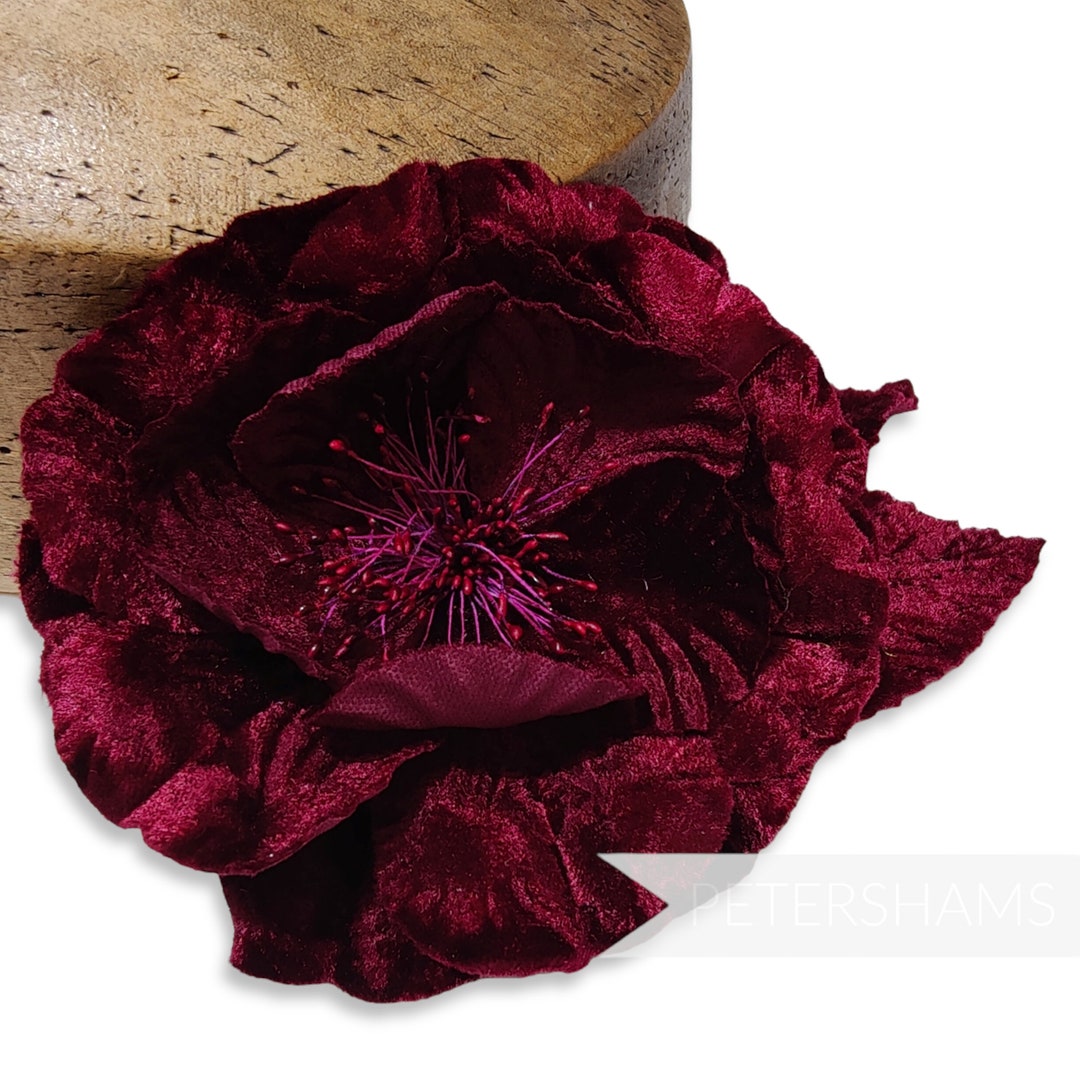 12cm 'marisol' Velvet Millinery Hat Flower Mount for Hat Trimming ...