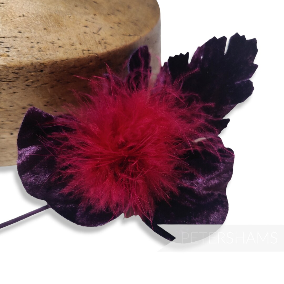 Marabou and Silk Velvet Wired 'addilynn' Orchid Flower for Millinery ...