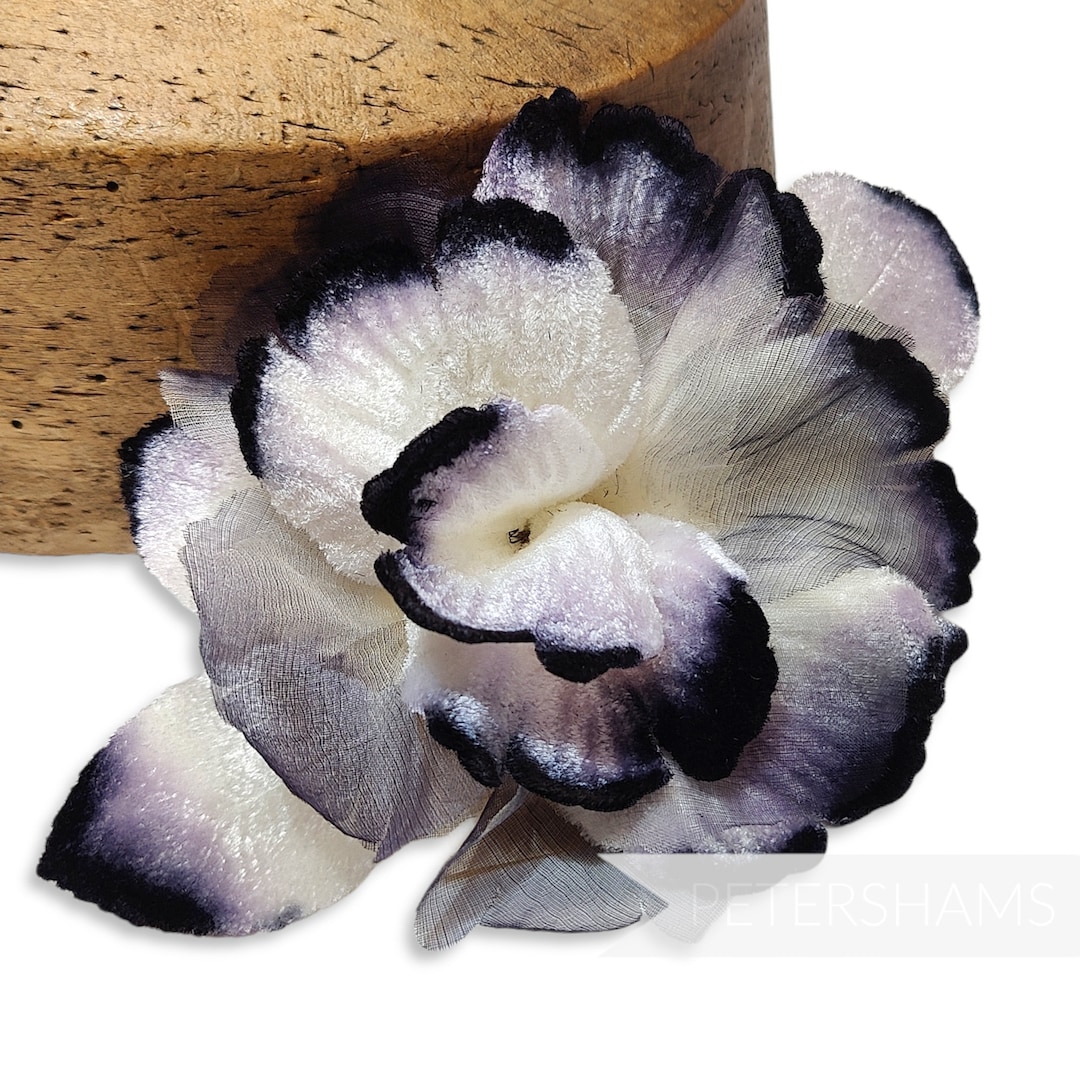 Vintage 'azaria' Czech Silk Velvet and Organza 10cm Gradient Dyed ...