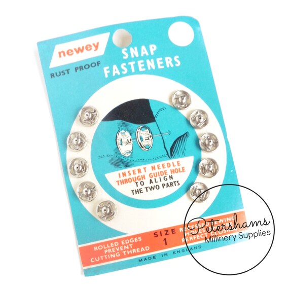 Sewing Snaps Craft Supplies & Tools Qty 14 per Card Original Vintage 60 ...