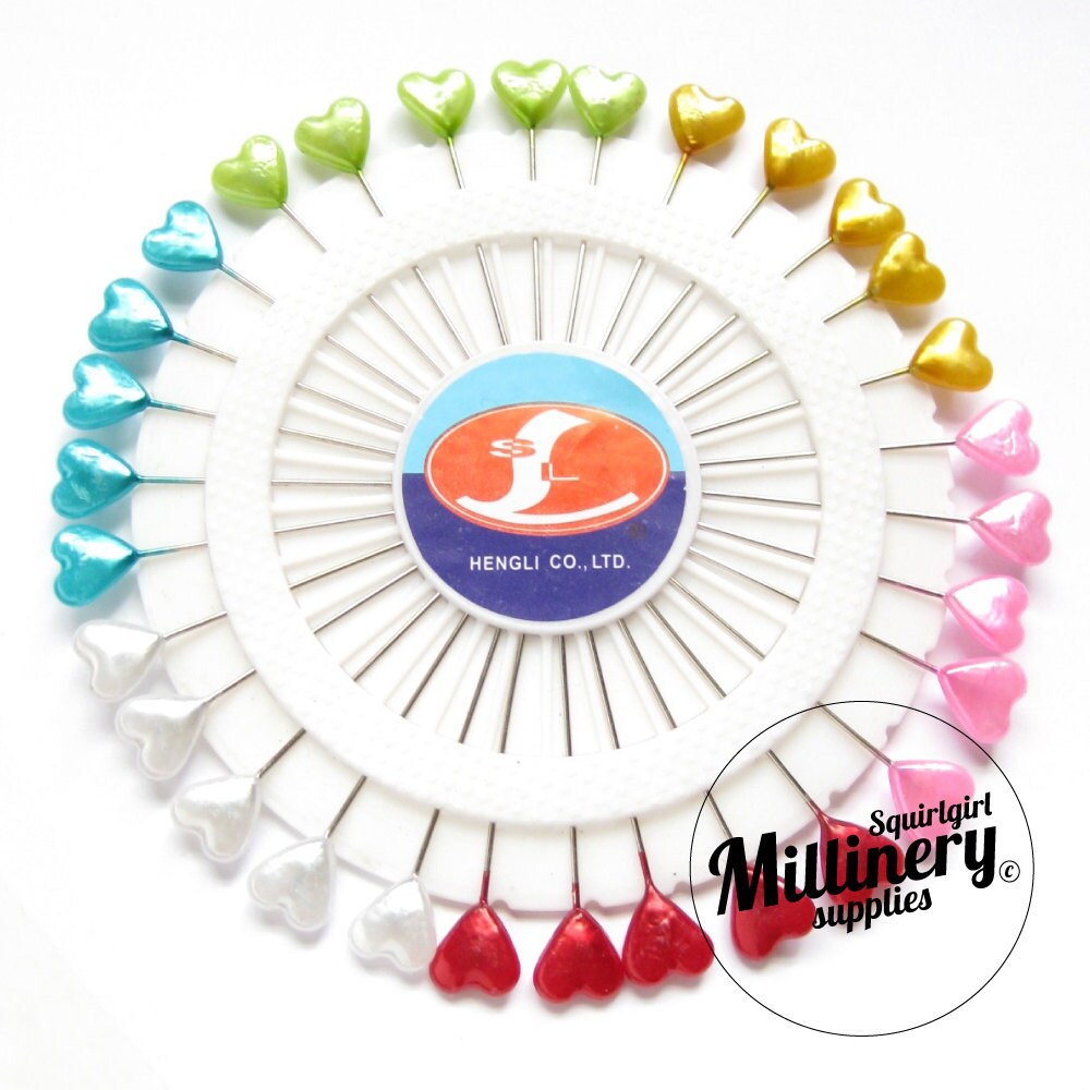 Set of 30 Vintage Inspired Heart Pins | Etsy