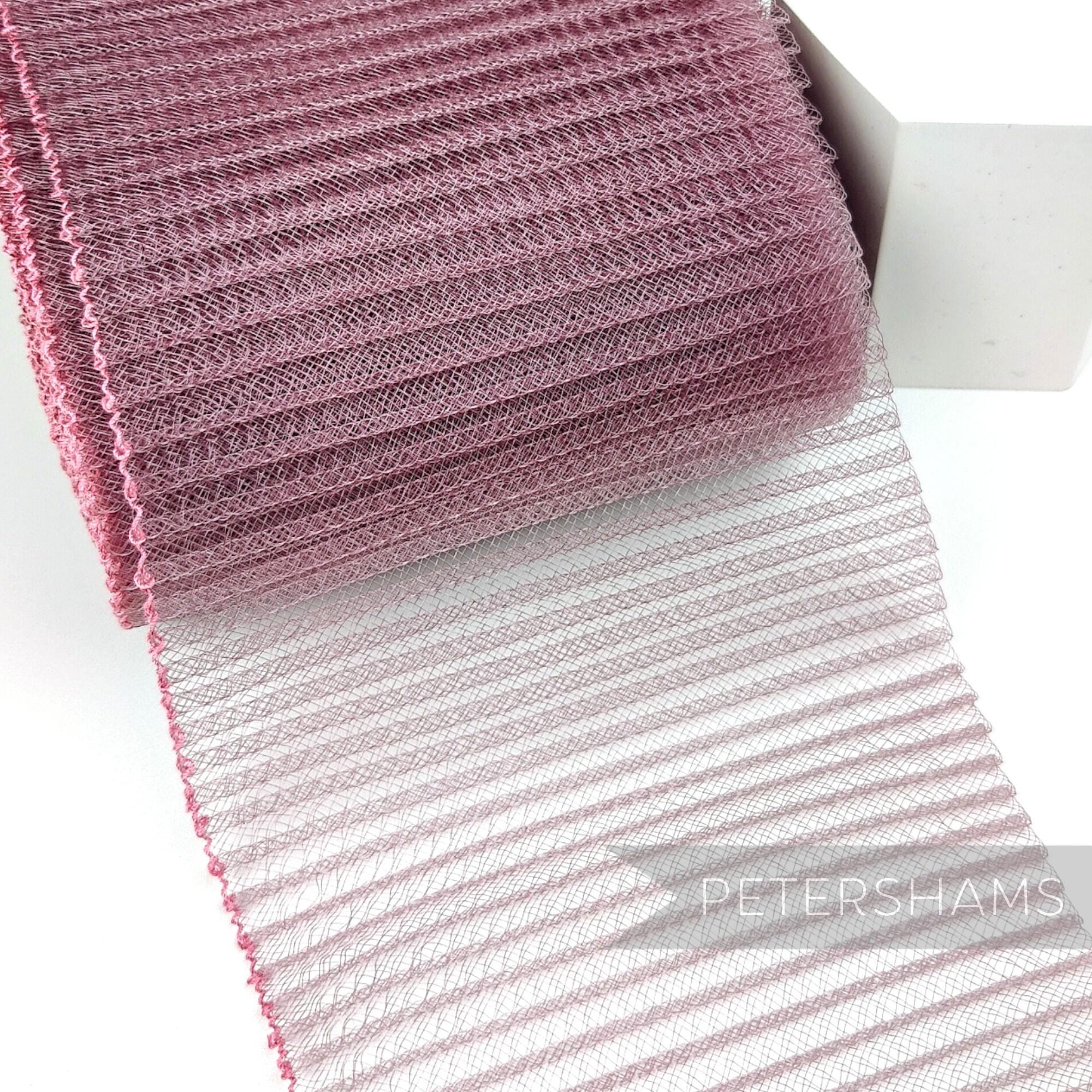 Dusky Pink 15cm (6 Inch) Wide Pleated Crinoline (crin, Horsehair Braid ...