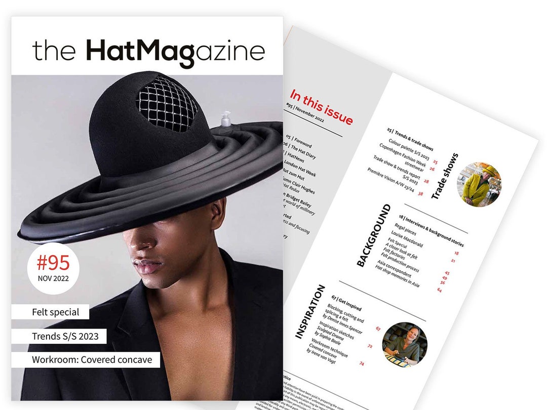 THE HAT Magazine for Millinery and Hat Making - November 2022 Issue #95 ...