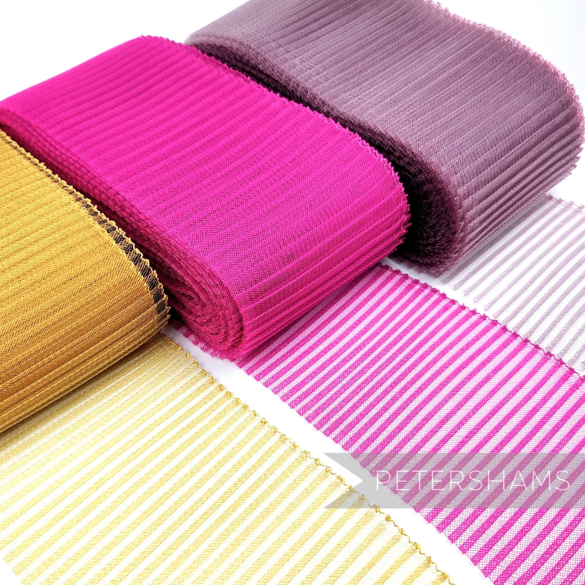 Neon Pink 15cm (6 Inch) Wide Pleated Crinoline (crin, Horsehair Braid ...