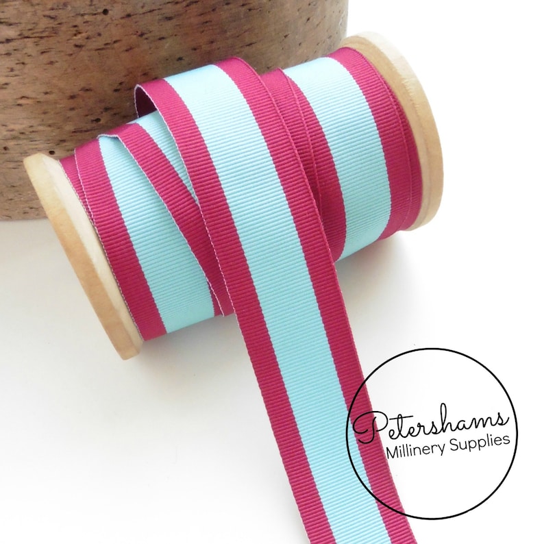Vintage 25mm Wide Striped Grosgrain Ribbon for Millinery & Hat - Etsy