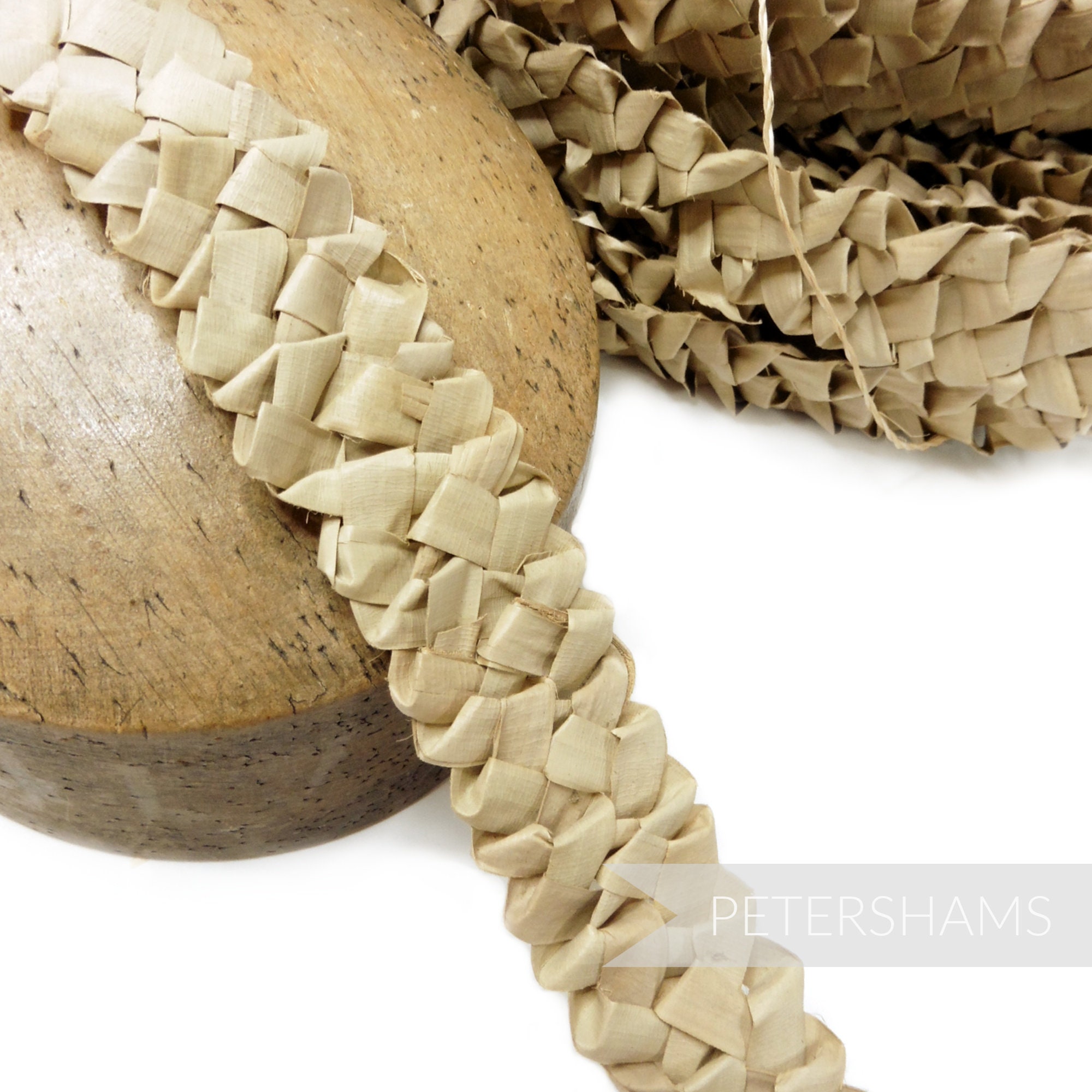 Vintage 40mm Wide Plaited Strip Straw Braid for Hat Making and ...