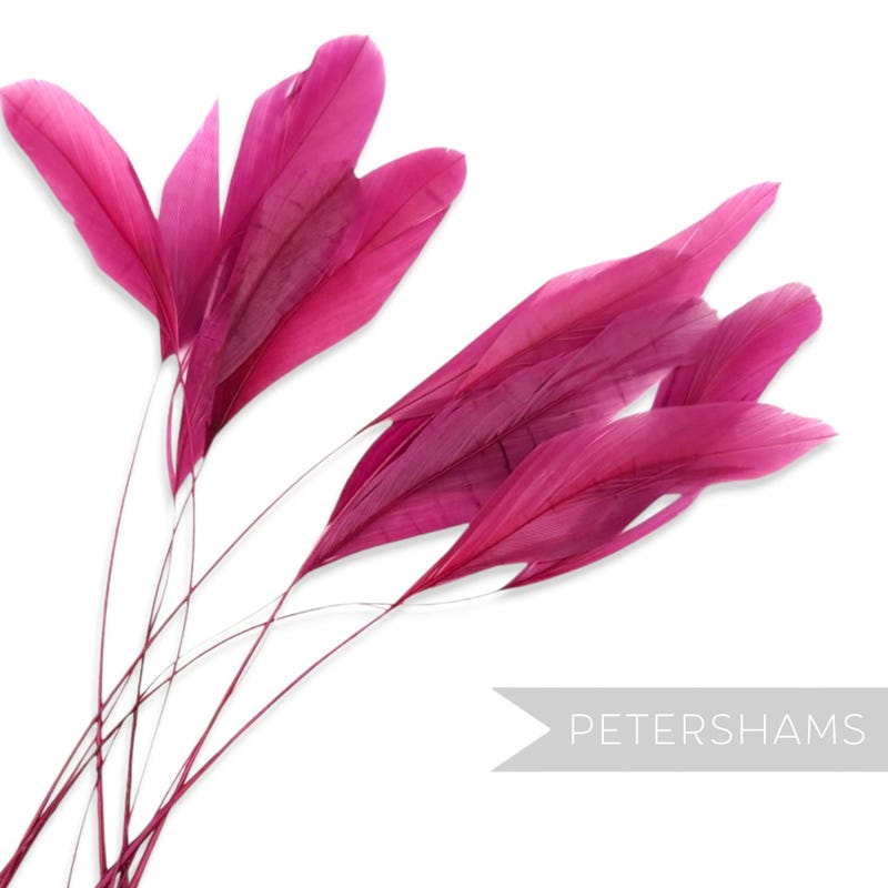 Cerise Feather Fascinator - Etsy