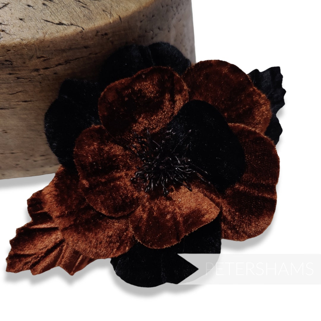 Two-tone Velvet 'janet' 10cm Hat Flower for Millinery and Hat Making ...