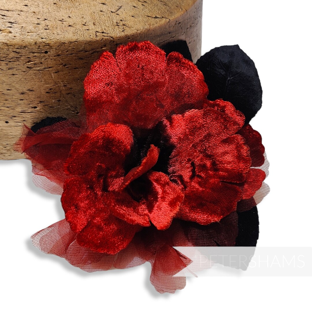 Vintage 'azaria' Czech Silk Velvet and Organza 10cm Gradient Dyed ...