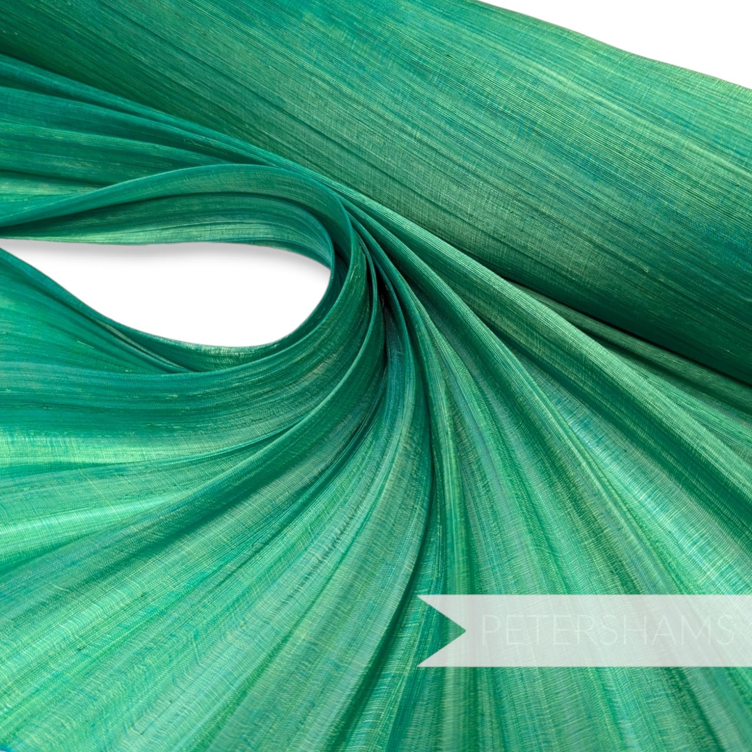 Vivid Green 76cm Wide Luxe Silk Abaca Fabric for Hat Making & Millinery ...