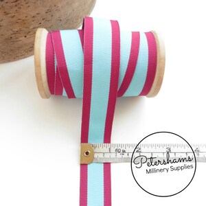 Vintage 25mm Wide Striped Grosgrain Ribbon for Millinery & Hat Making ...
