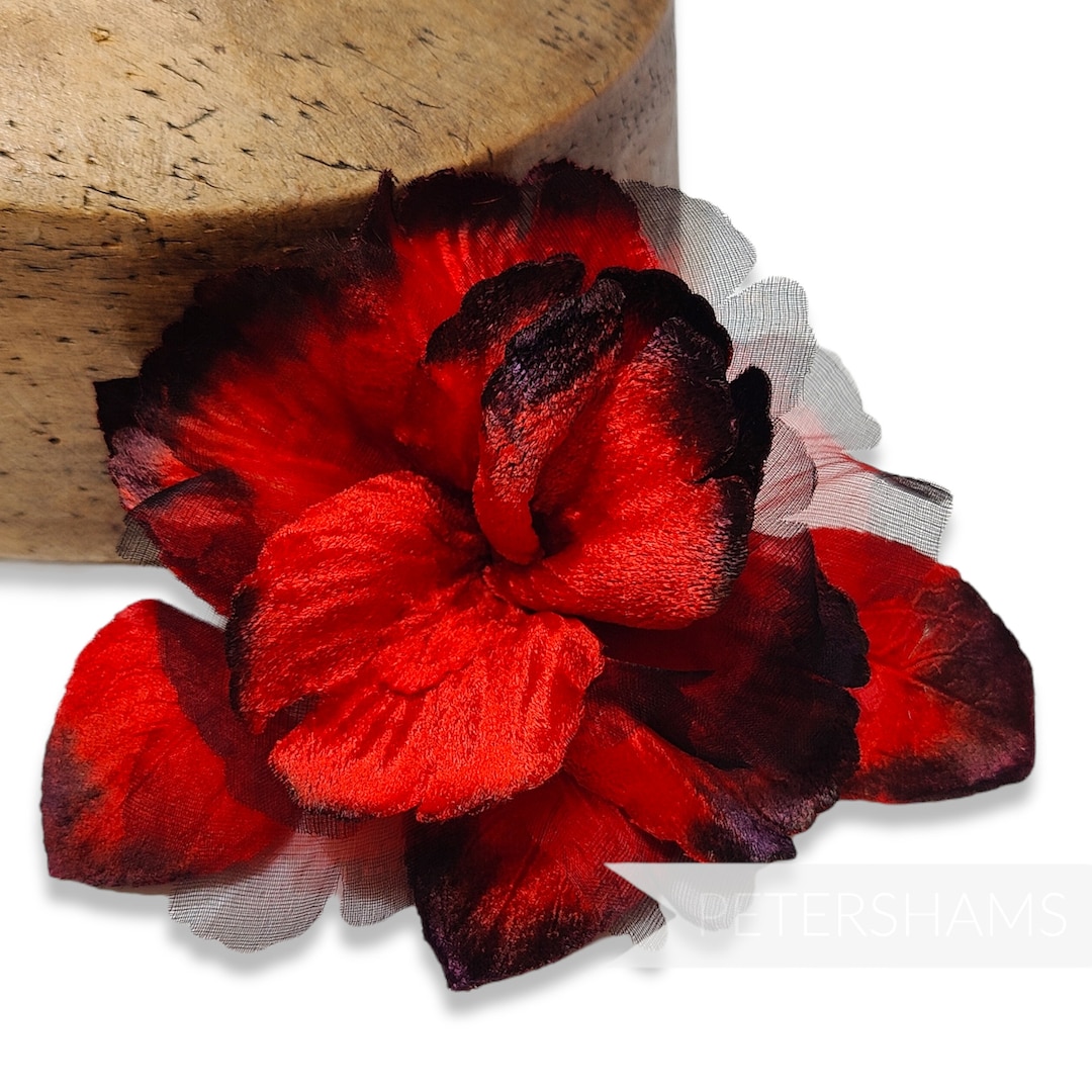 Vintage 'azaria' Czech Silk Velvet and Organza 10cm Gradient Dyed ...