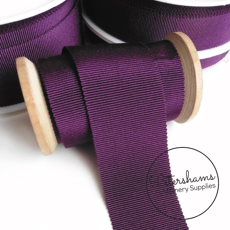 Plum French Millinery Petersham Ribbon 3 Sizes 15mm No.3 - Etsy