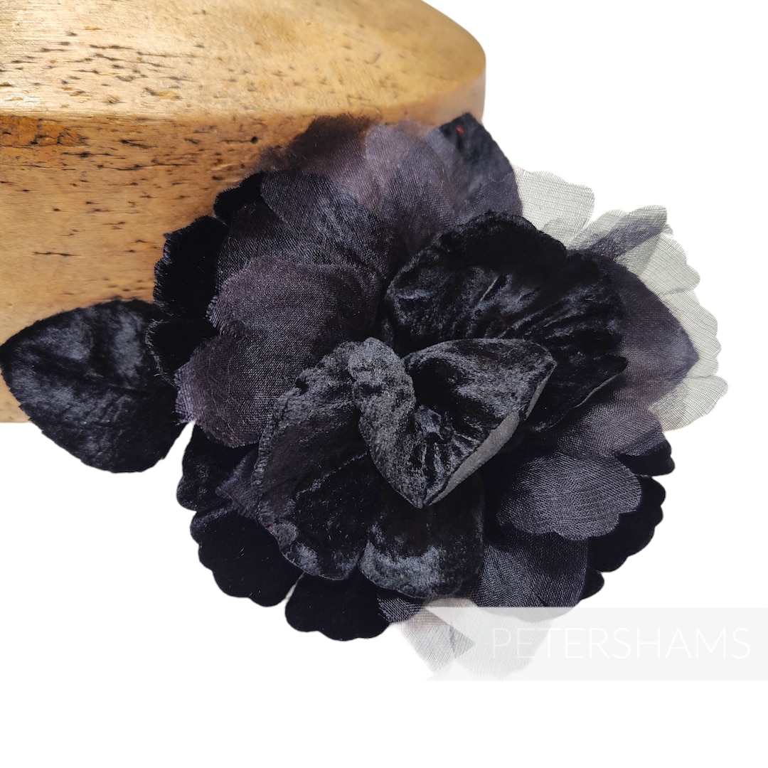 Vintage 'azaria' Czech Silk Velvet and Organza 10cm Gradient Dyed ...