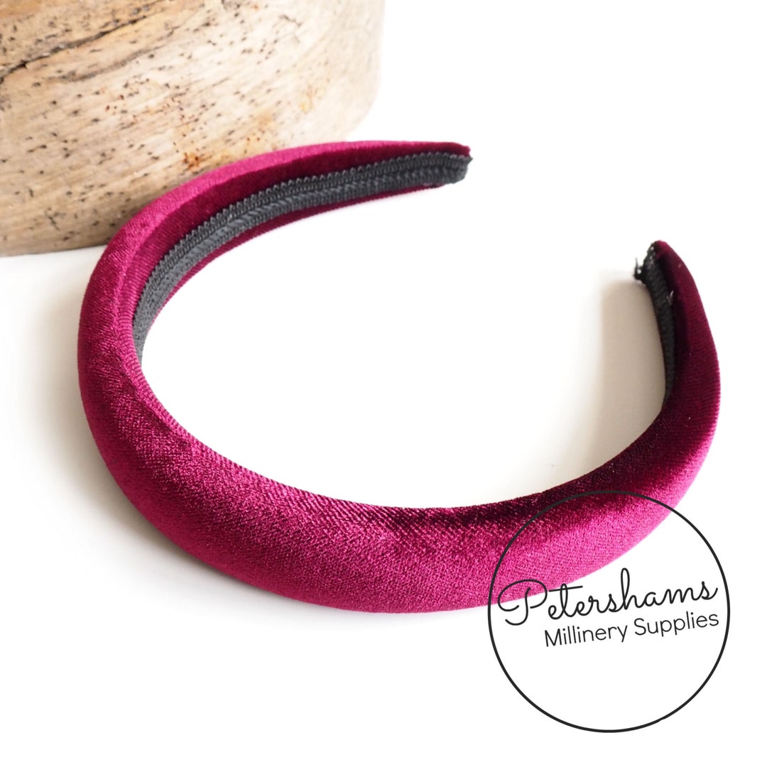30mm Skinny Super Padded Velvet Headbands for Hat Making and Millinery ...