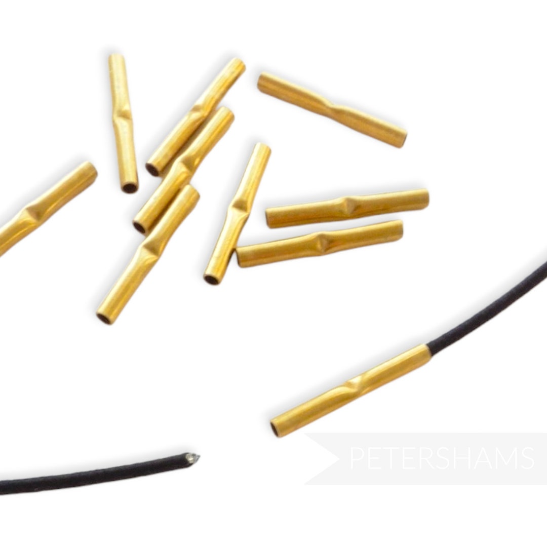 Brass Metal Wire Joining Ferrules for Millinery Hat Wire (10 Pieces ...