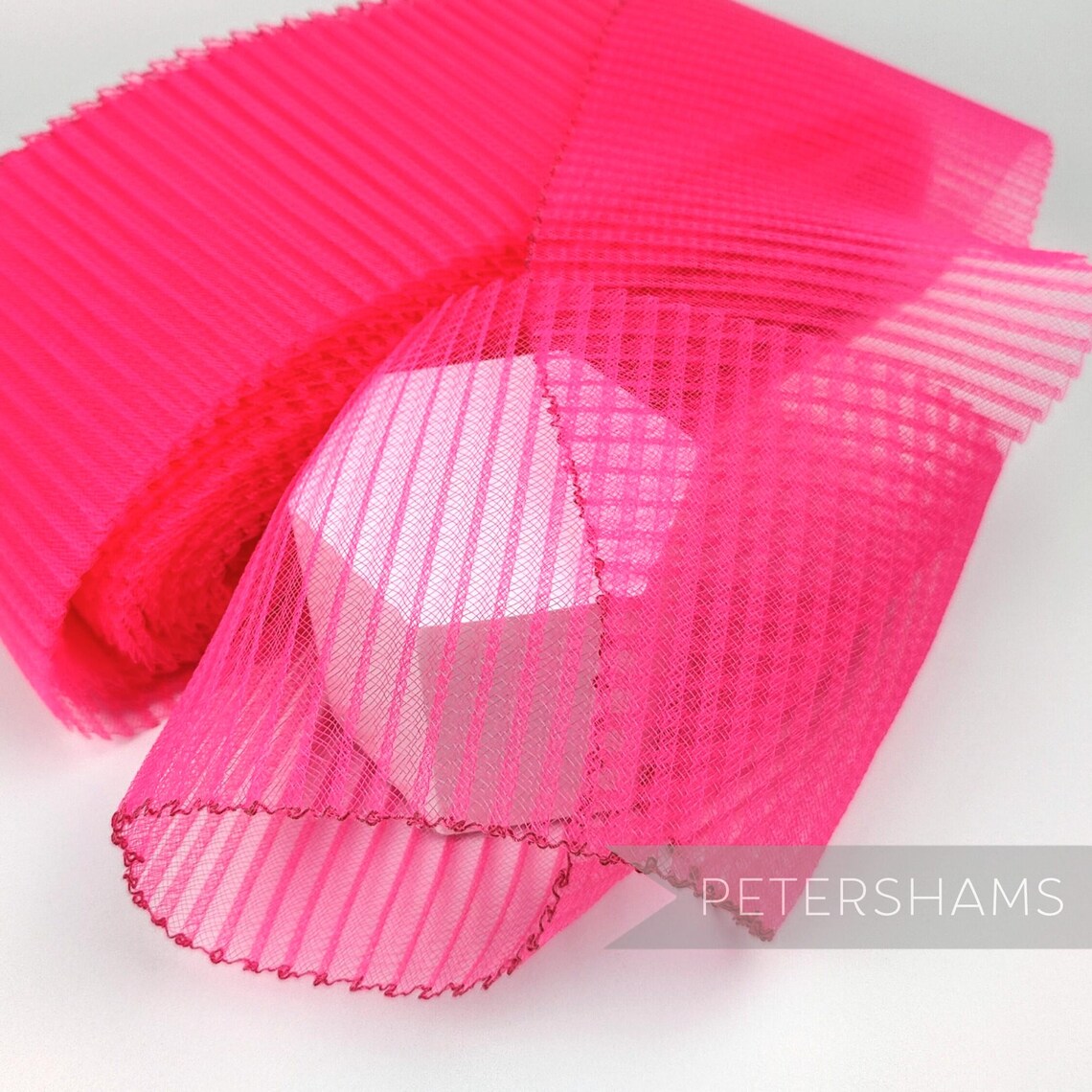Neon Pink 15cm (6 Inch) Wide Pleated Crinoline (crin, Horsehair Braid ...