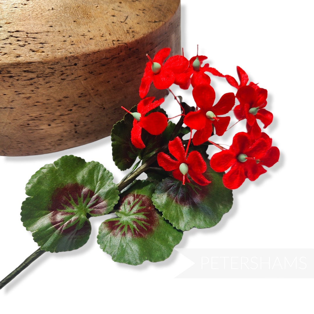 Vintage 'bryony' German 1950's Velvet Geranium Silk Flower - for ...