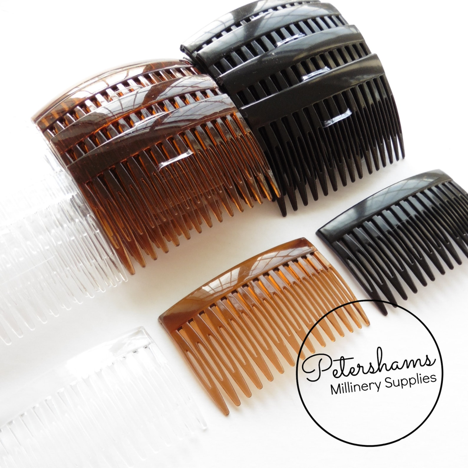 7cm (2 3/4" Wide) Plastic Hair Combs for Fascinators and Millinery ...