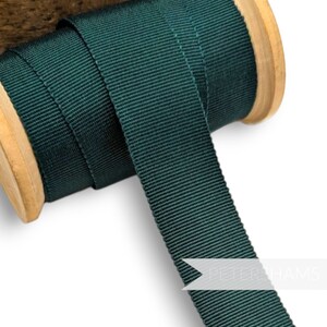 Dark Green Millinery Petersham Hat Ribbon - 4 Sizes (15mm No.3, 25mm No ...
