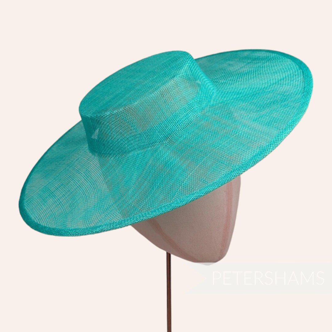 Large Brim Sinamay Boater Fascinator Hat Base for Millinery & Hat ...