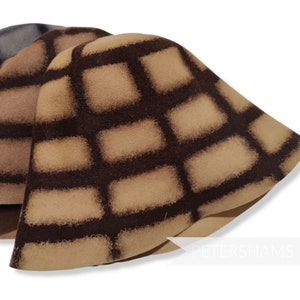 Basketweave Printed Fur Felt Cone Hood Hat Body for Millinery & Hat ...