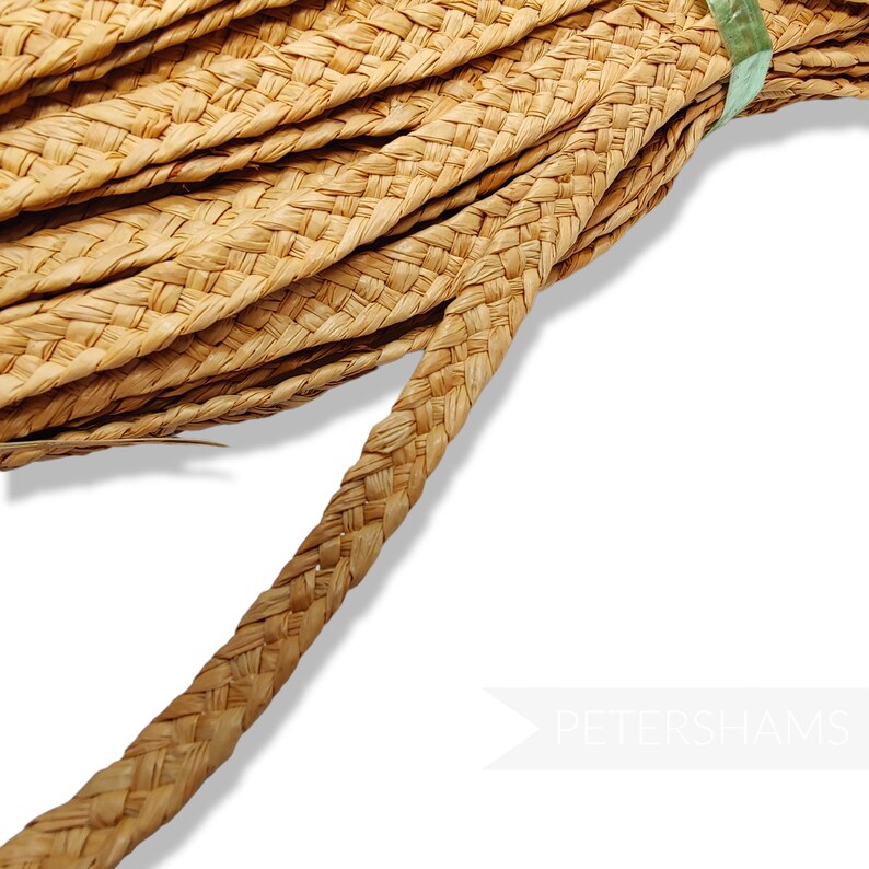 10mm Natural Raffia Millinery Braid Full Hank 40m for Hats, Fascinators ...