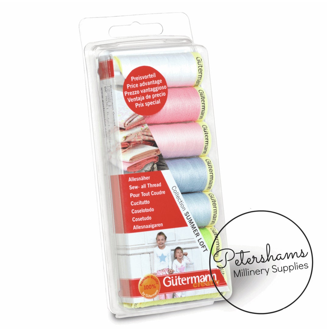 Gutermann 7 Spool Set (100m Each) Polyester Sew-all Thread - Summer ...