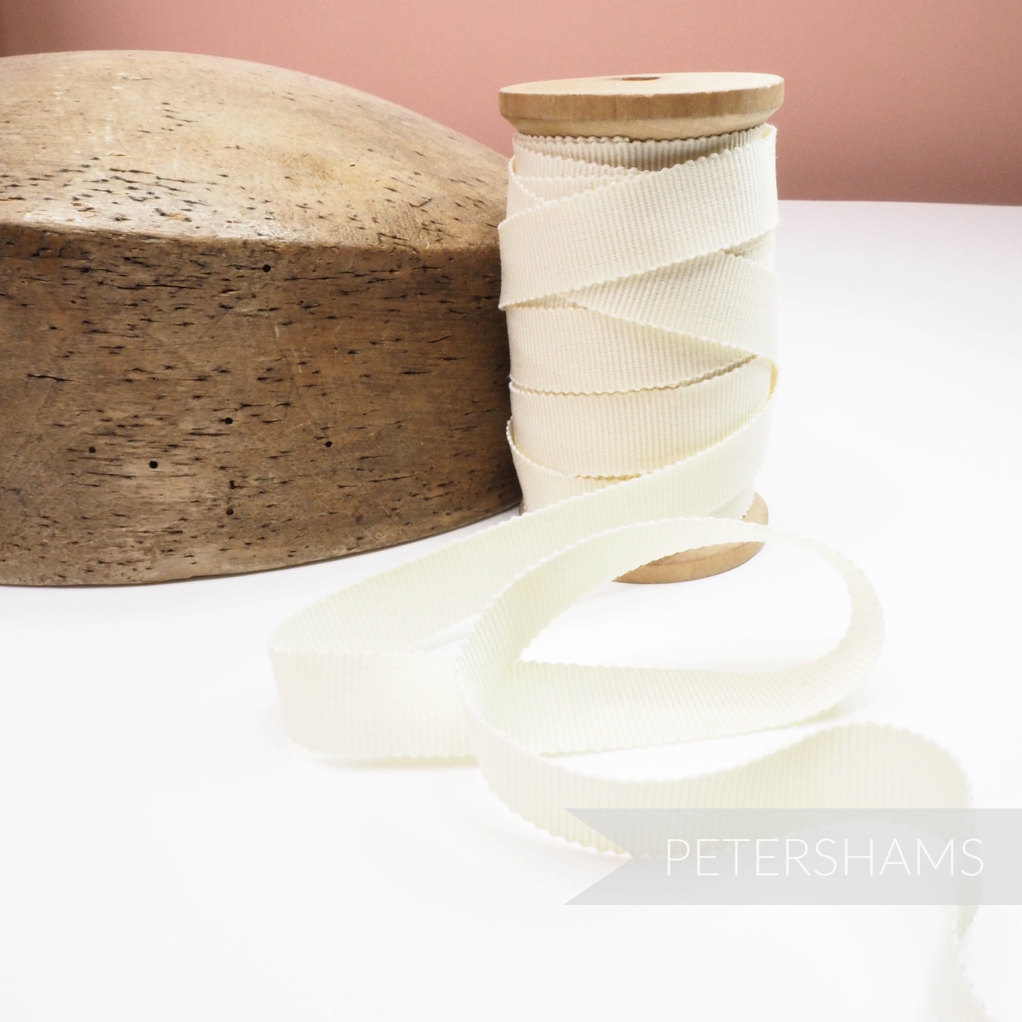 Ivory 100% Cotton Millinery Petersham Ribbon 3 Sizes 15mm | Etsy