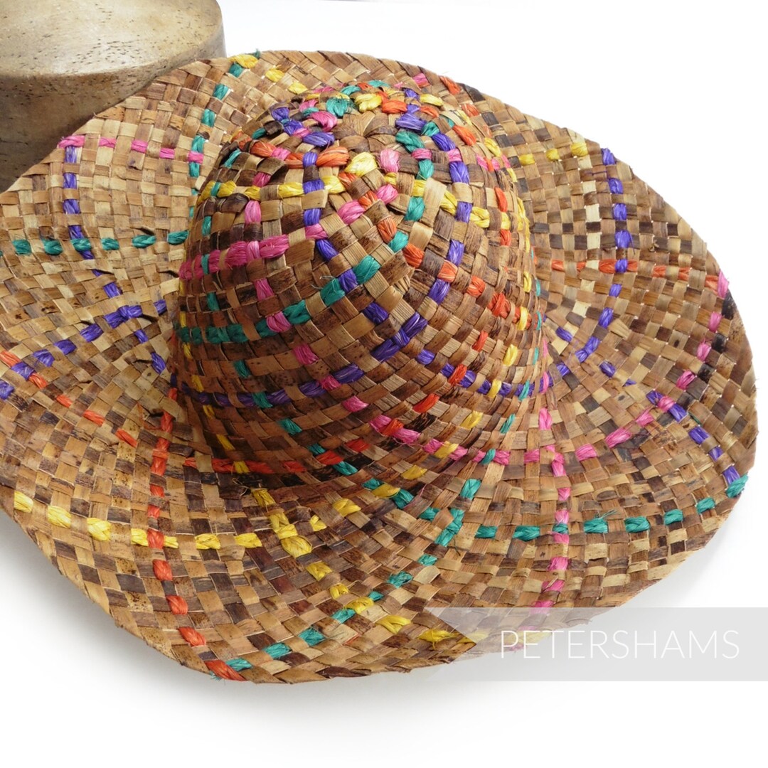 Fiesta Rainbow Dark Straw Capeline Hat Body - 11" for Millinery and Hat ...