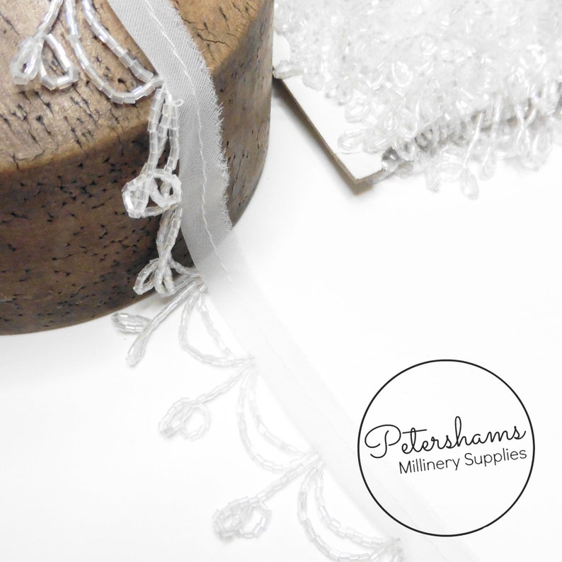 Beaded Double Loop Fringe Trim for Hat Making & Trims - 1m - Clear - Etsy