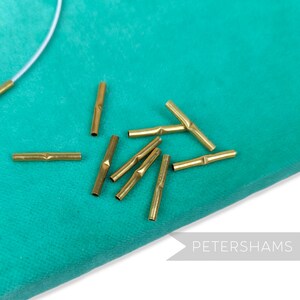 Brass Metal Wire Joining Ferrules for Millinery Hat Wire (10 Pieces) - Etsy