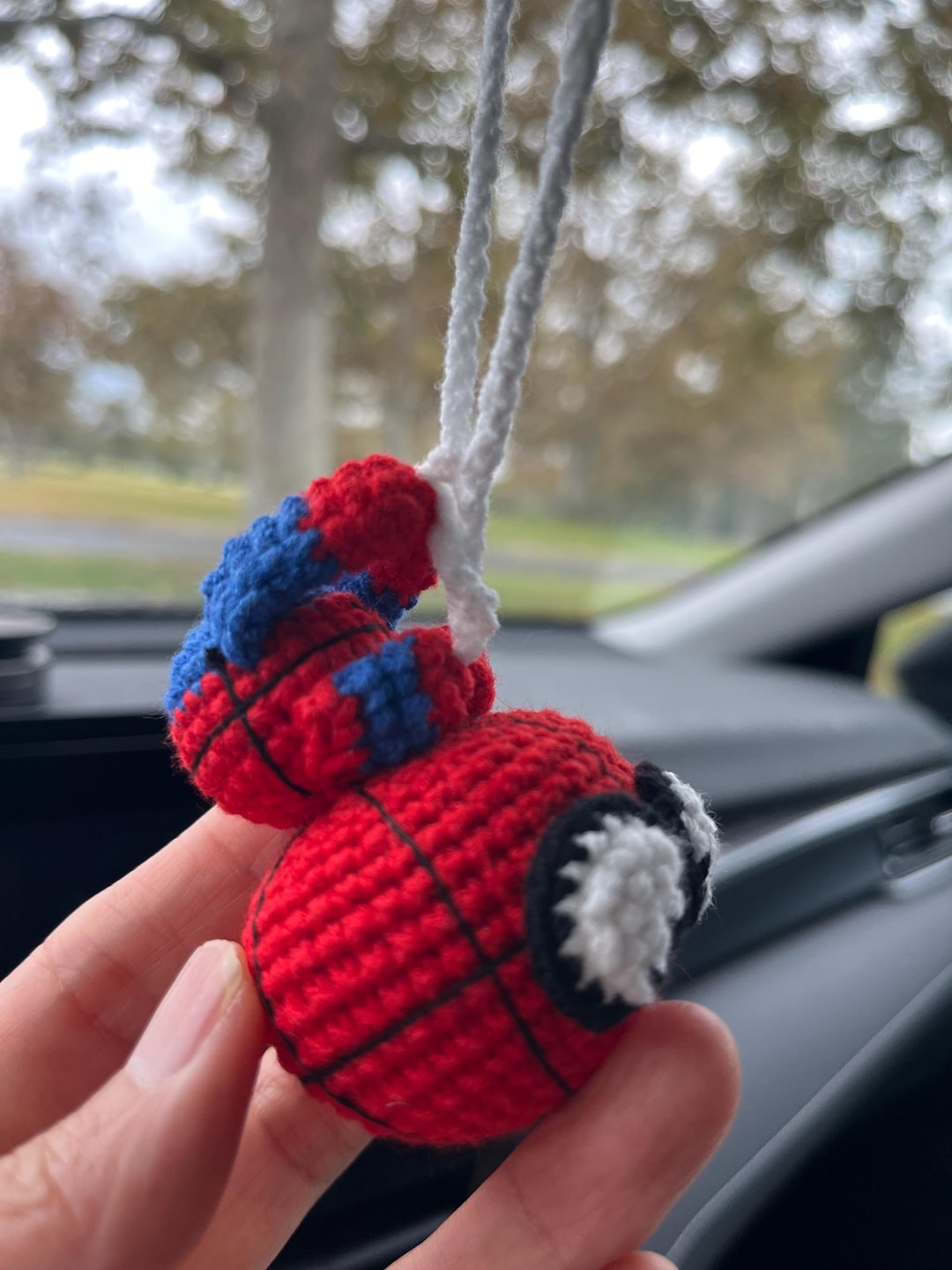 Handmade Crochet Spider-man Car Decorative Hanger,spider-man Lovers ...