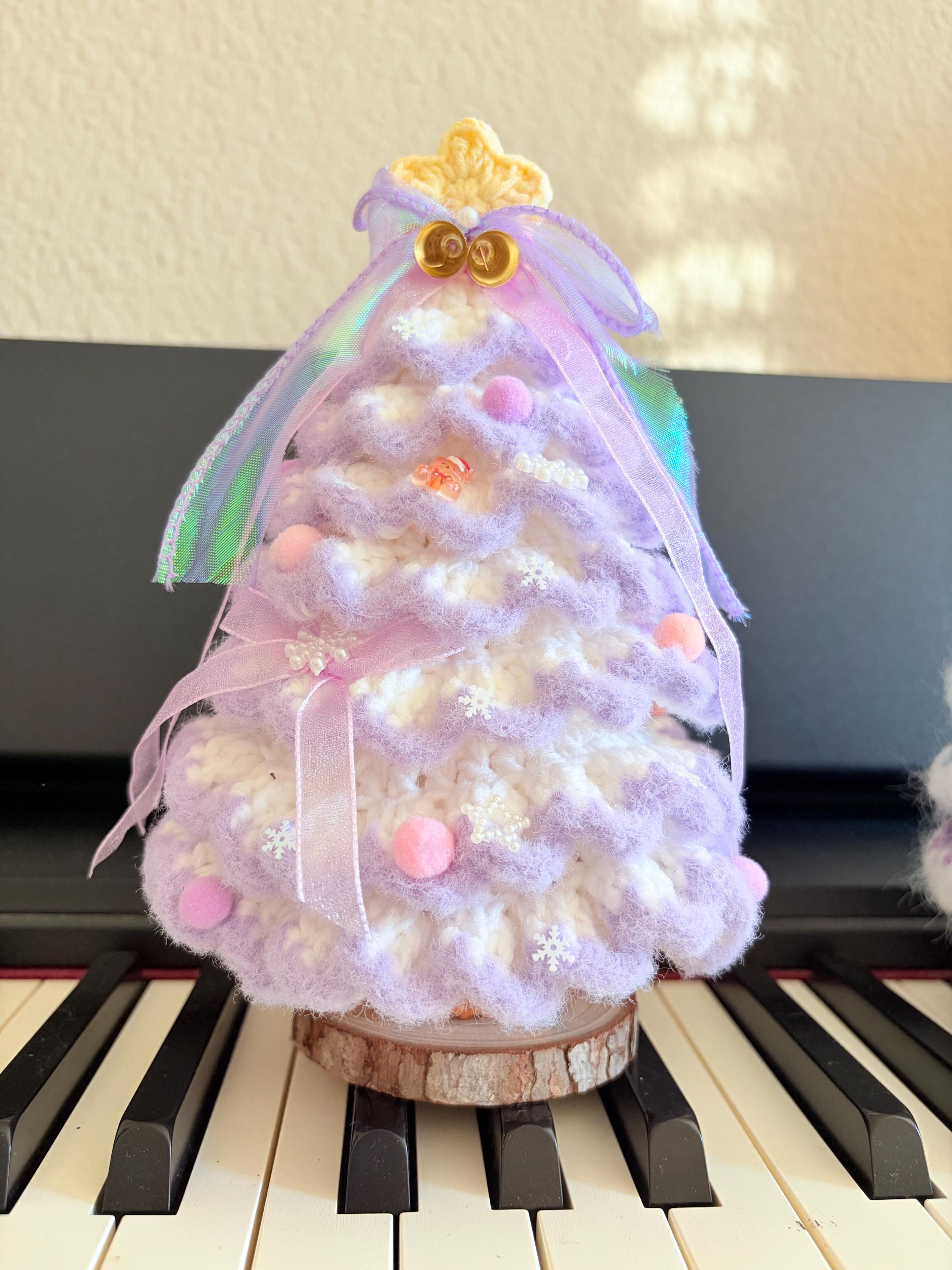 New Handmade Christmas Tree Table Top With Wood Stand, Holiday ...