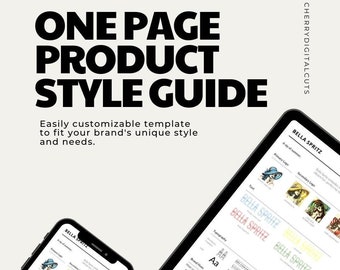 Ultimate One-page Product Style Guide for Consistent Branding - Etsy
