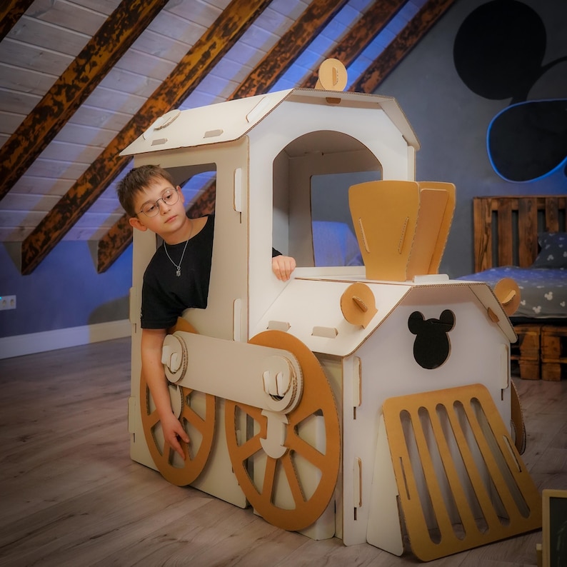 Life Size Cardboard House | Large Cardboard House | DIY Train | Sturdy ...