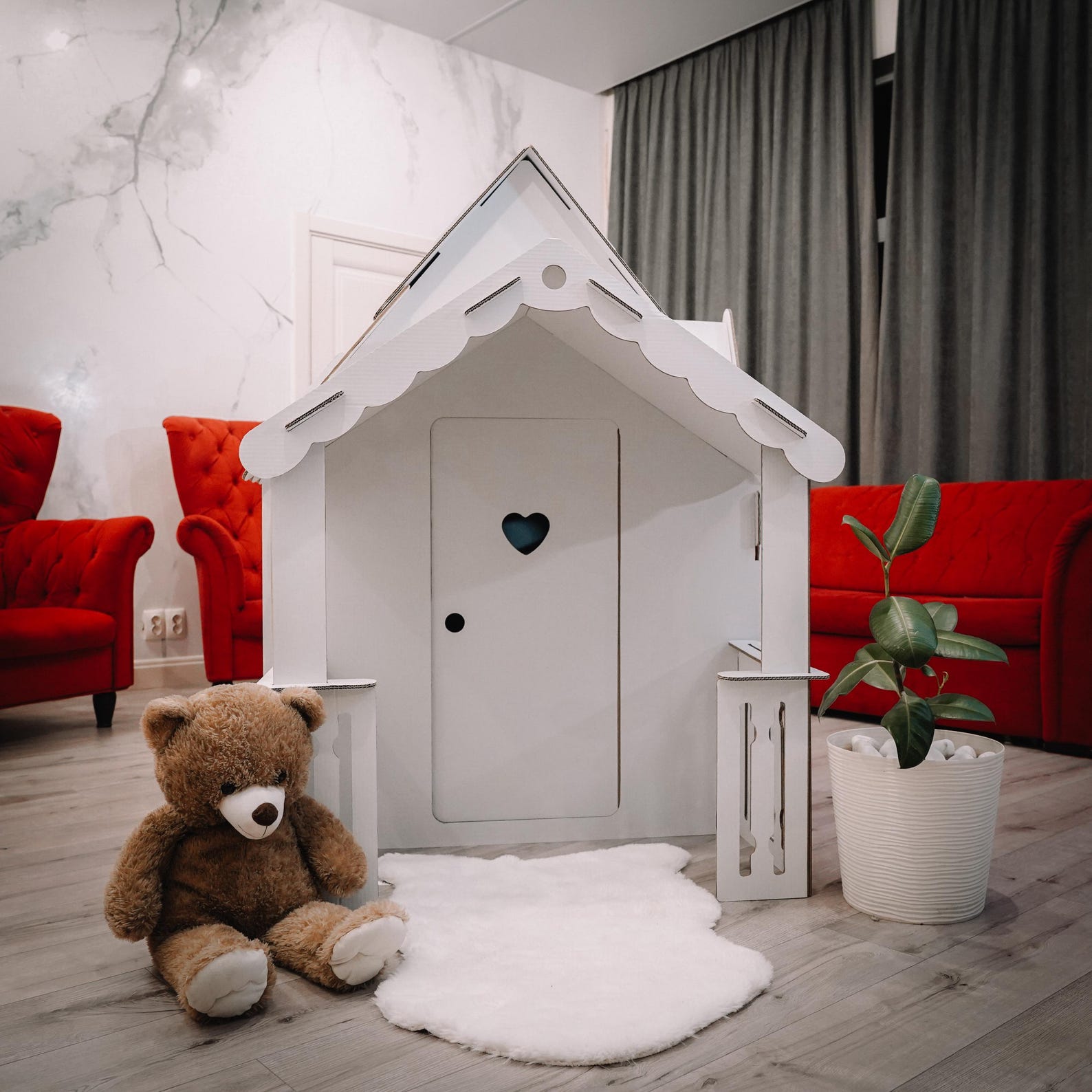 Life Size Cardboard House | Large Cardboard House | DIY Playhouse ...