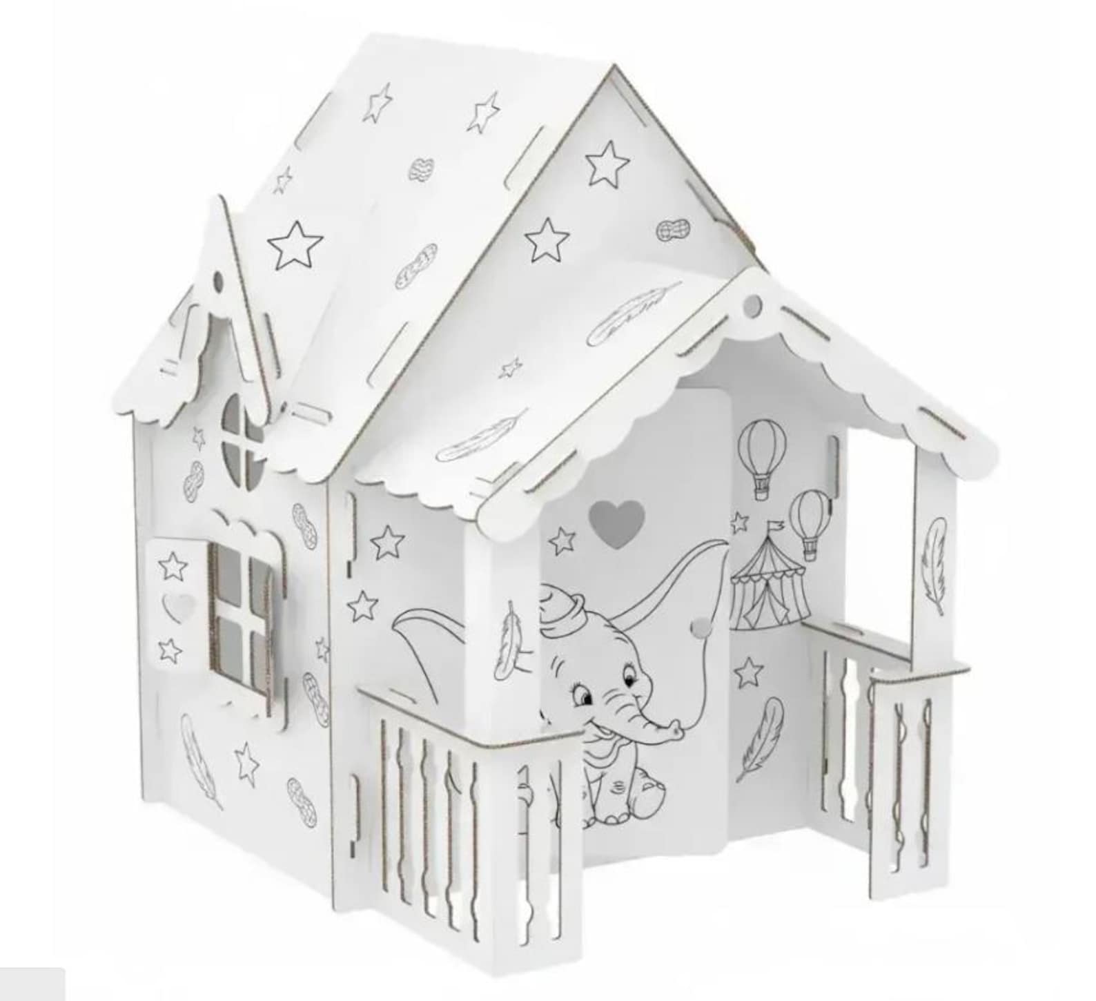 Life Size Cardboard House | Large Cardboard House | DIY Playhouse ...