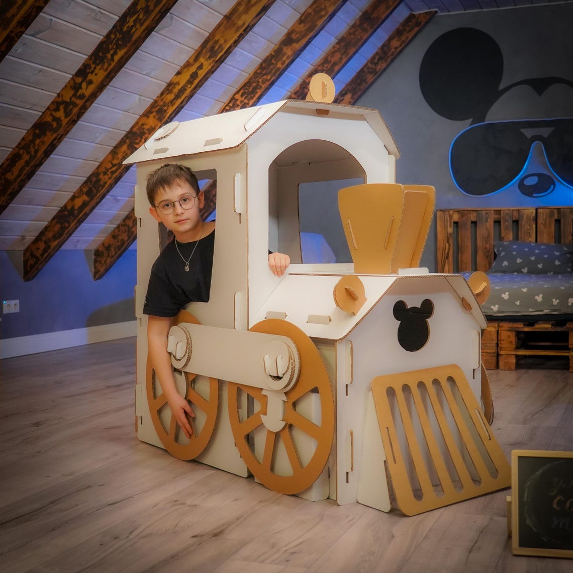 Life Size Cardboard House | Large Cardboard House | DIY Train | Sturdy ...