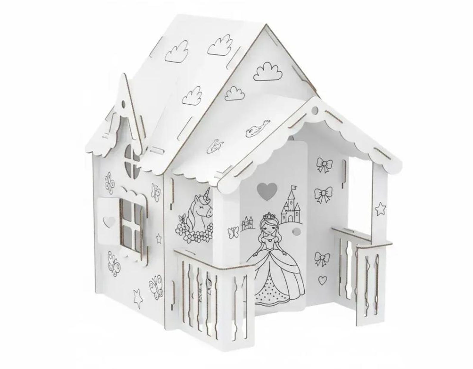 Life Size Cardboard House | Large Cardboard House | DIY Playhouse ...