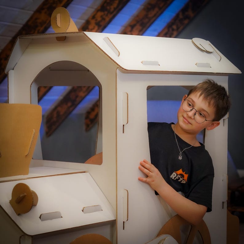 Life Size Cardboard House | Large Cardboard House | DIY Train | Sturdy ...
