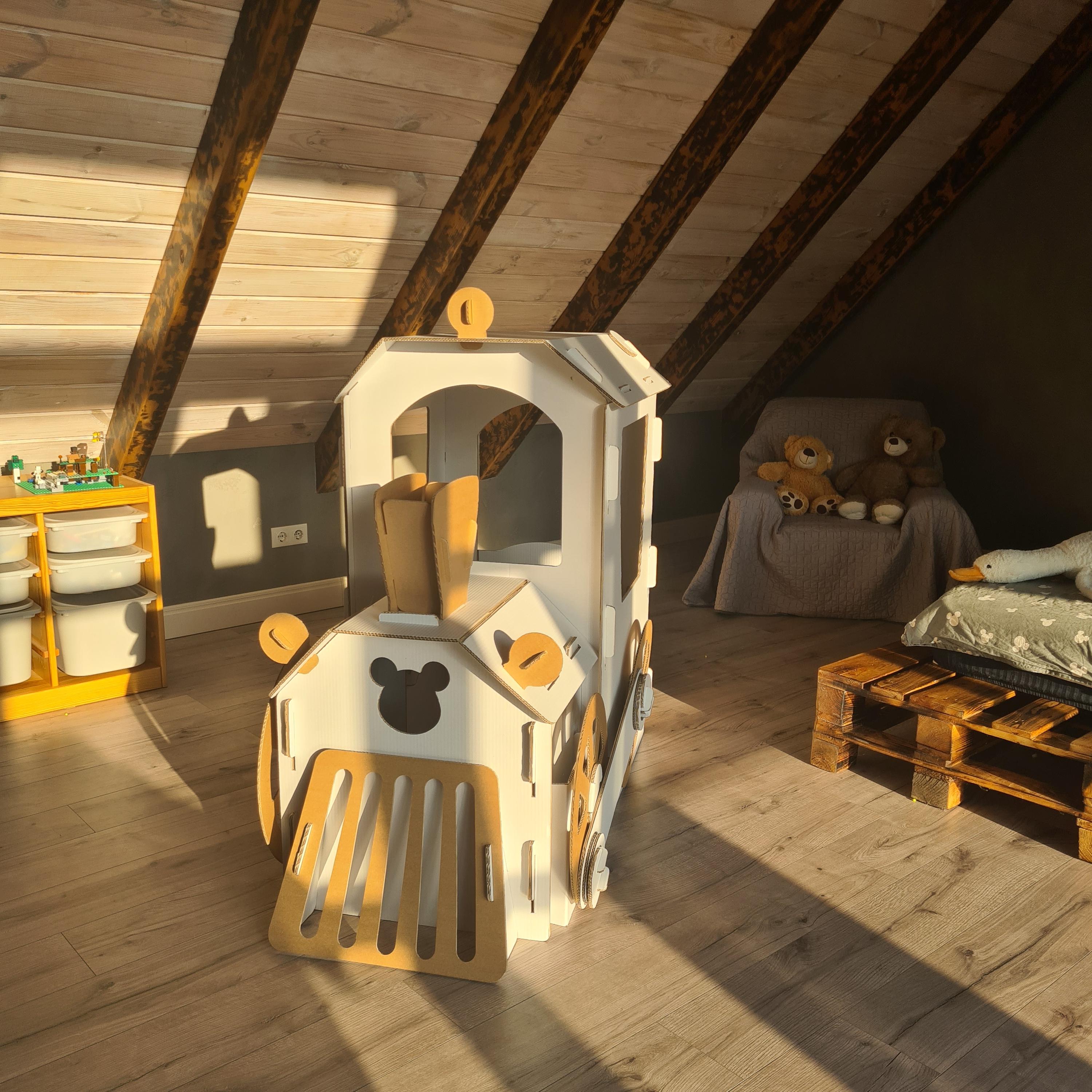 Train Cardboard | Life Size Cardboard House | Large Cardboard House ...