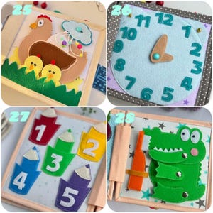 Quiet Book, Quiet Book From 1 Year to 3 Years, Educational Felt Book ...