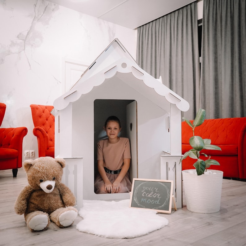 Life Size Cardboard House | Large Cardboard House | DIY Playhouse ...