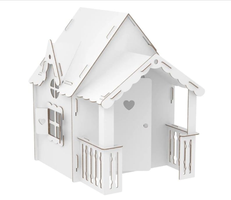 Life Size Cardboard House | Large Cardboard House | DIY Playhouse ...