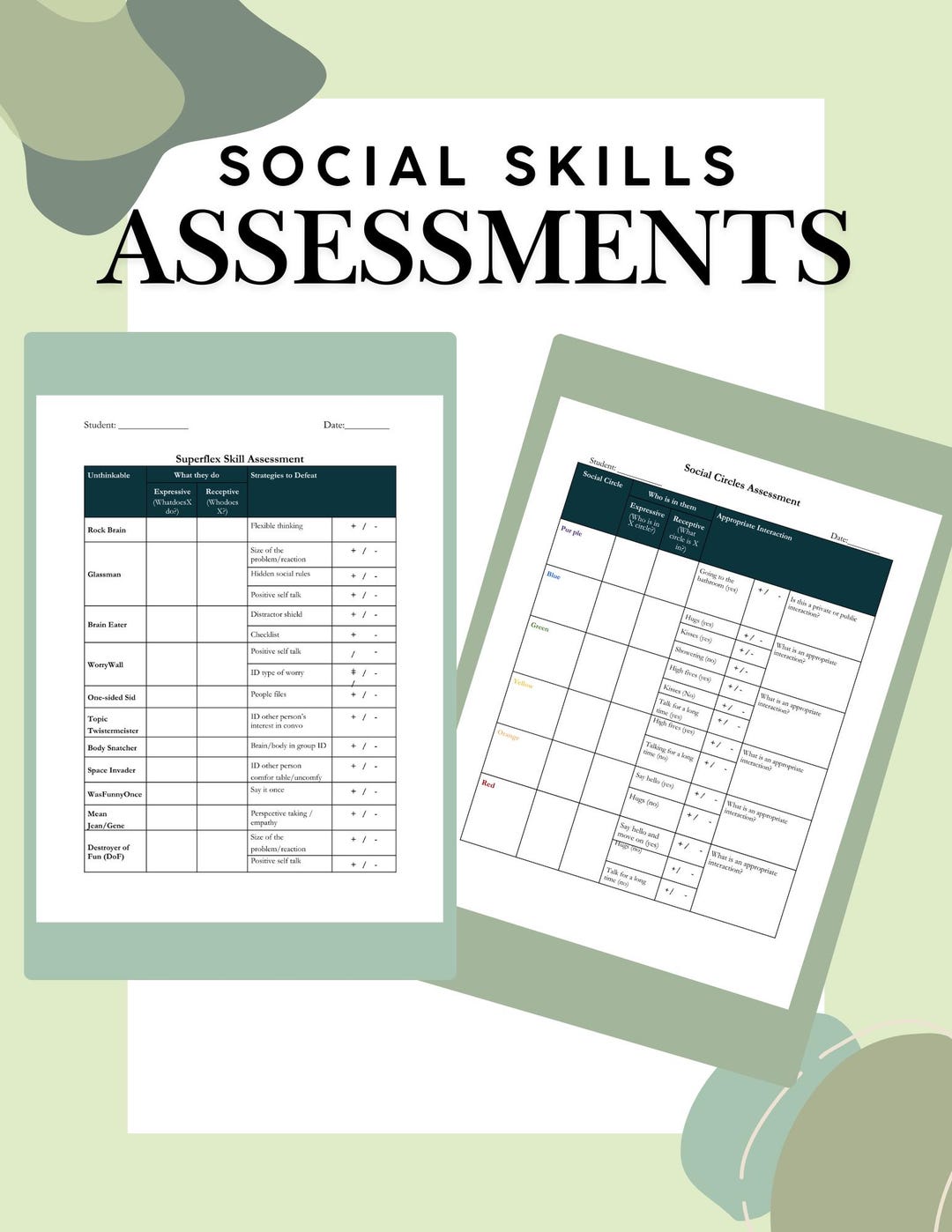 Social Skills Assessments - Etsy