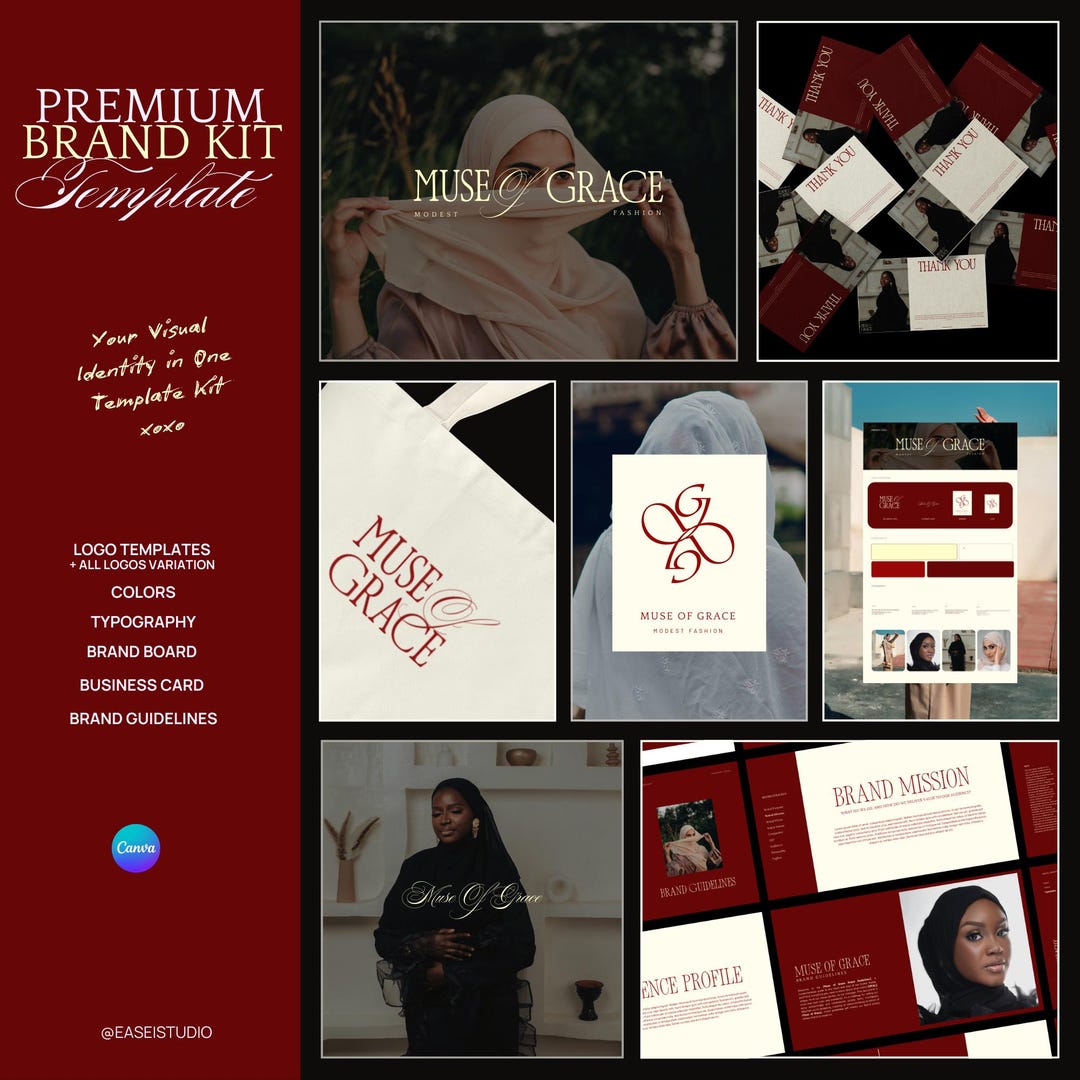 Visual Identity Template, Logo Template, DIY Brand Identity, DIY Logo ...