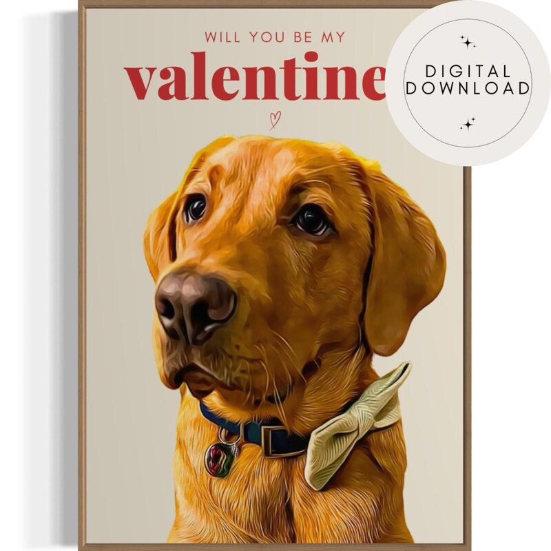 Dog Valentine Card - Etsy
