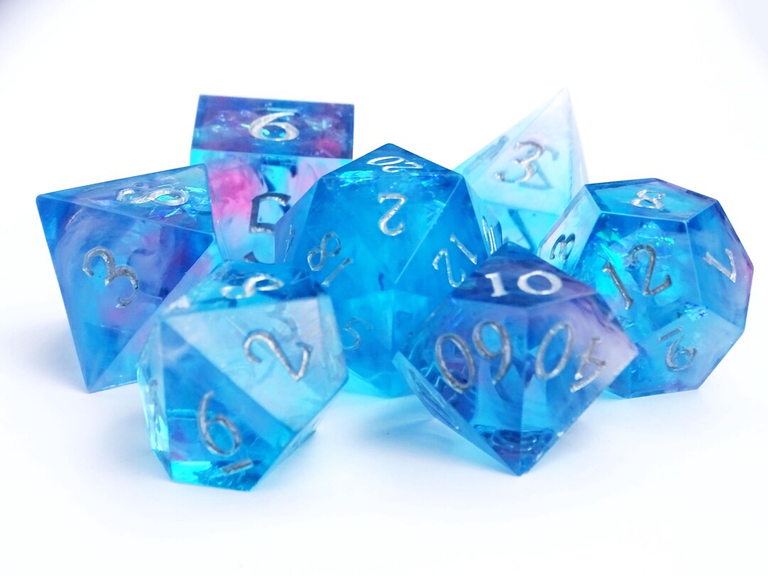 Wild Magic Surge - Weave Dice, Blue and Purple Dice, Rpg Dnd Dice Set ...