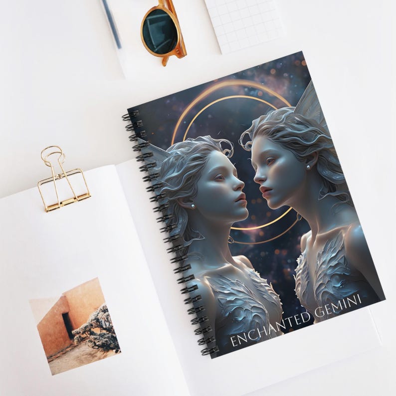 Enchanted Zodiac Spiral Notebook, Horoscope Inspired Journal, Celestial ...